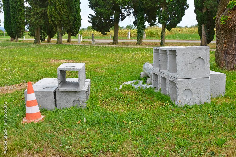 Reinforced concrete square box culverts in a rural setting in north ...