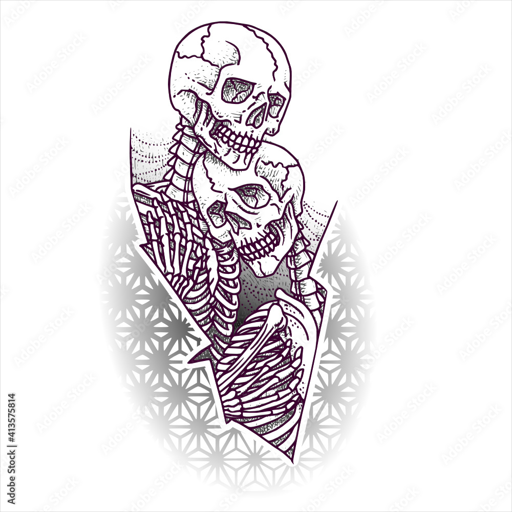 Skeleton Love Drawings