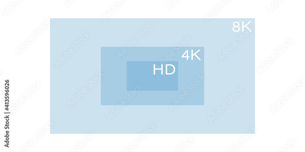 Tv screen size compatison. isolated vector illustration on white ...