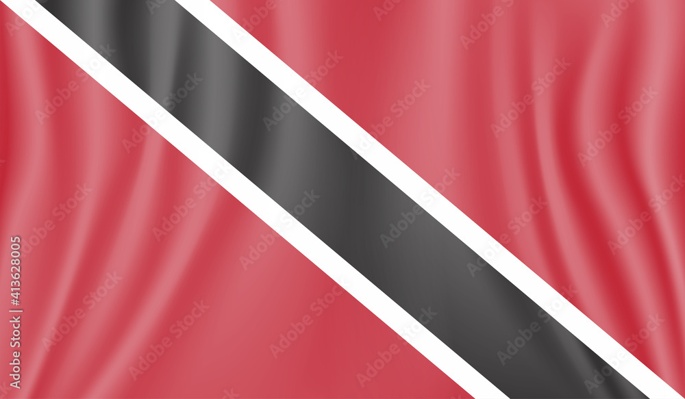 Trinidad And Tobago Vector Grunge Flag Isolated On White Background