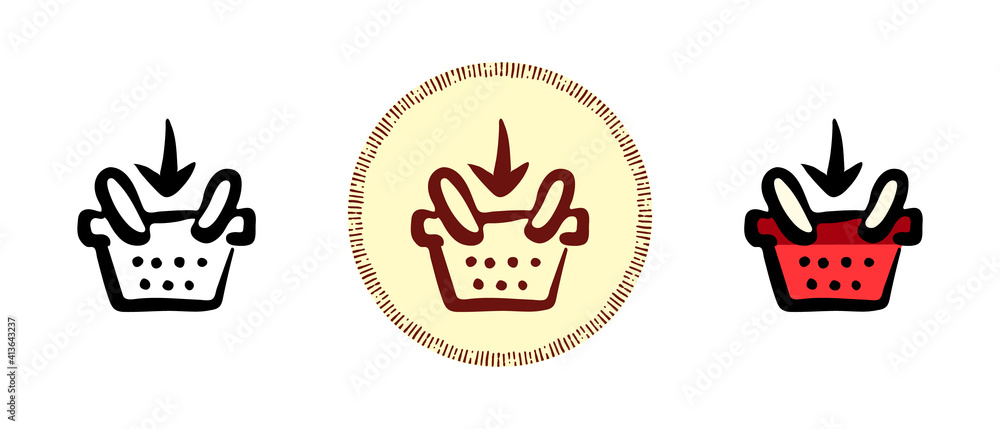 This is a set of icons with different styles of loading to the cart ...