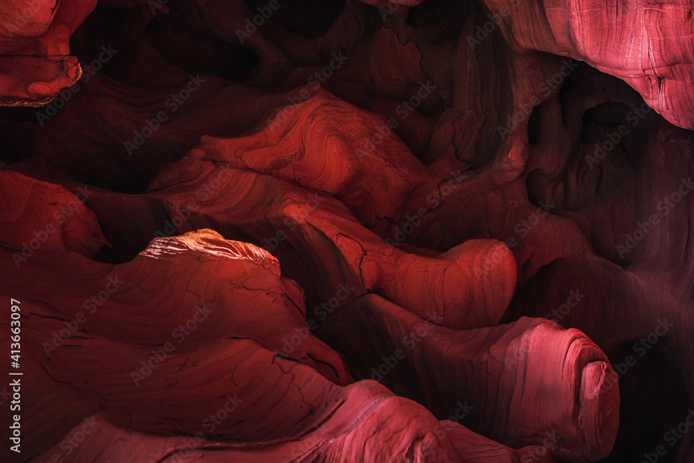 Fotografia do Stock: Amazing sandstone formations inside a caves in ...