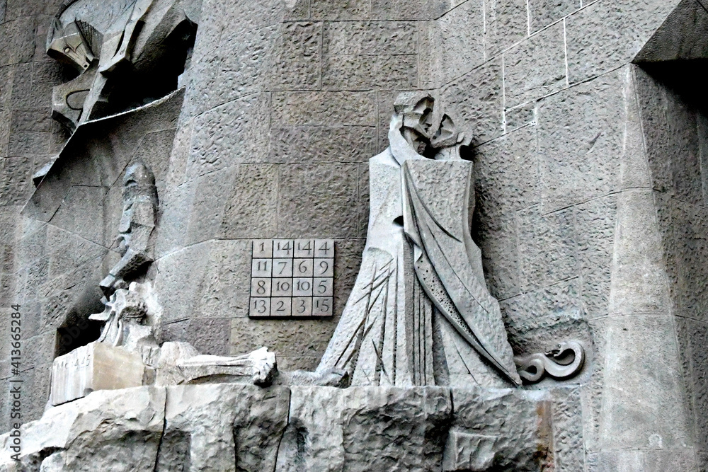 Judas Kiss and the Magic Square by Sculptor Josep Maria Subirachs ...