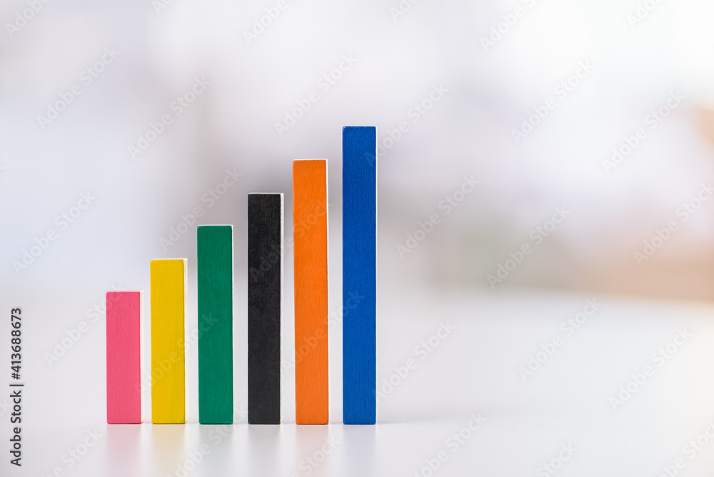 Financial business growth or sales performance increase concept ...