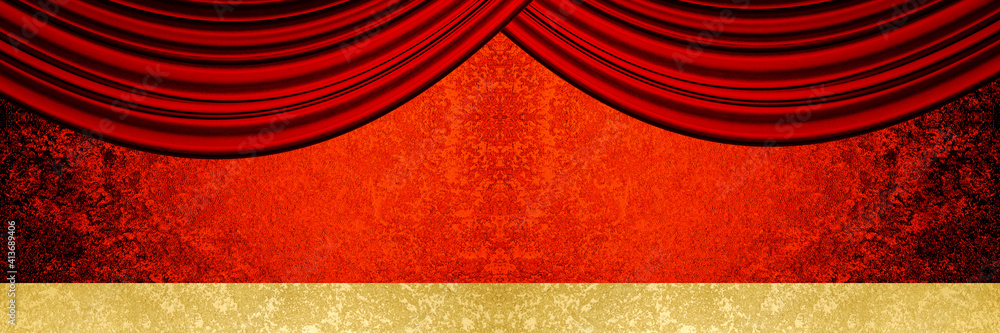 red curtain background Stock Illustration | Adobe Stock