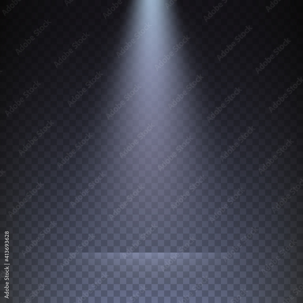 Rays of light on transparent checkered background. Template of ...