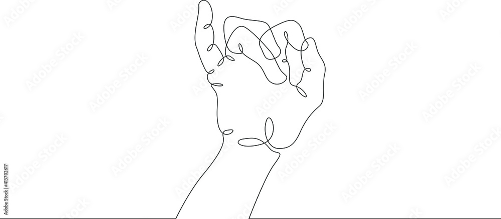 Wrist. Palm gesture. Different position of the fingers. Sign and symbol ...