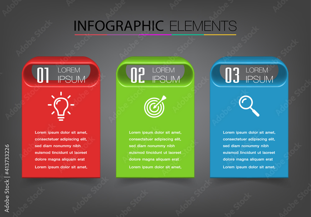modern 3D text box template, banner Infographics Stock Vector | Adobe Stock