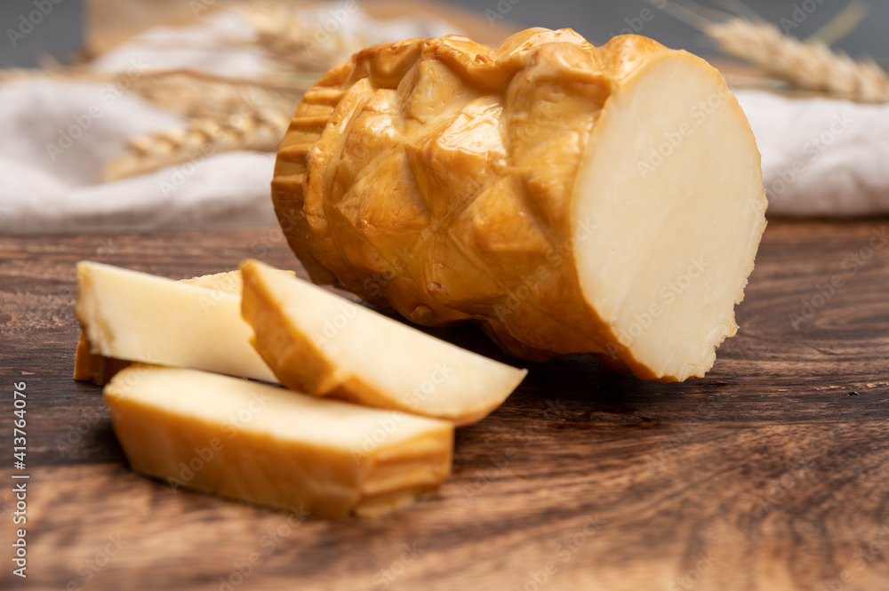 Oscypek smoked cheese made of salted sheep milk in Tatra Mountains ...