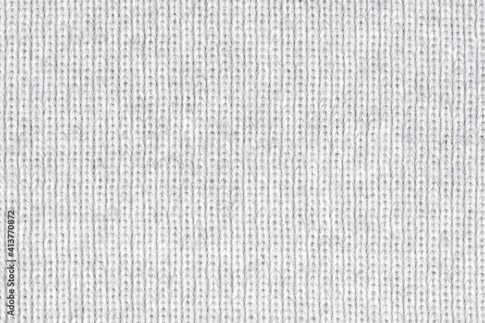 White natural texture of knitted wool textile material background ...