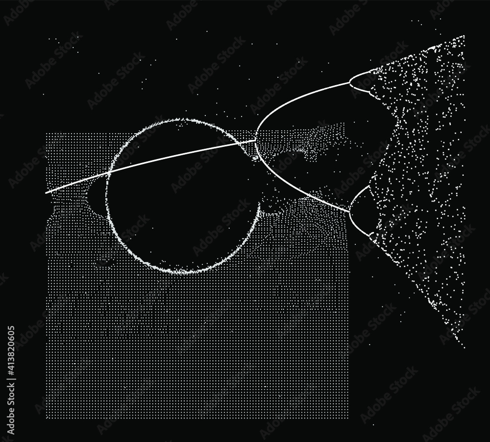 Composition of the grid made of dots and Bifurcation diagram, one of ...