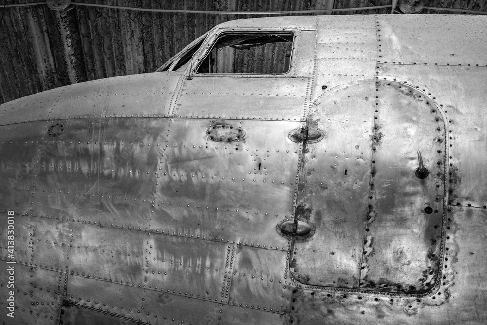 Fuselage and cockpit of old aircraft Stock Photo | Adobe Stock