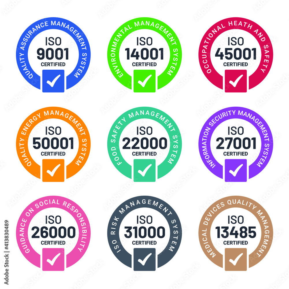 Set of ISO stamp and labels Stock Vector | Adobe Stock