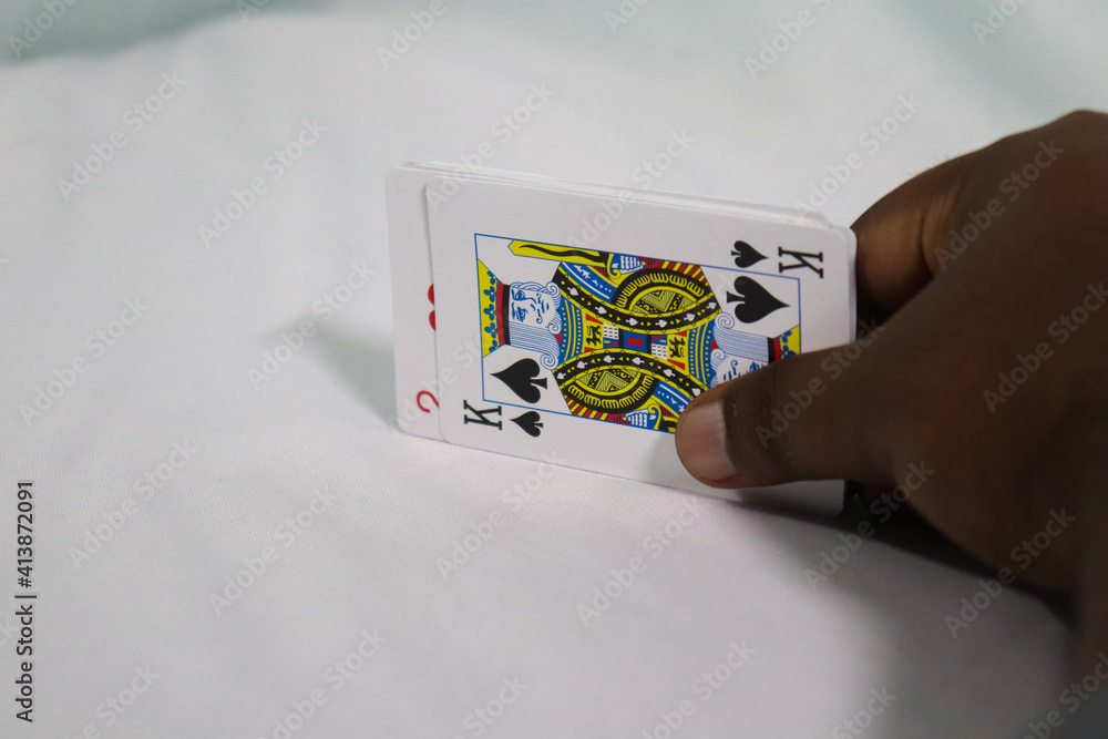 playing cards white background Stock Photo | Adobe Stock