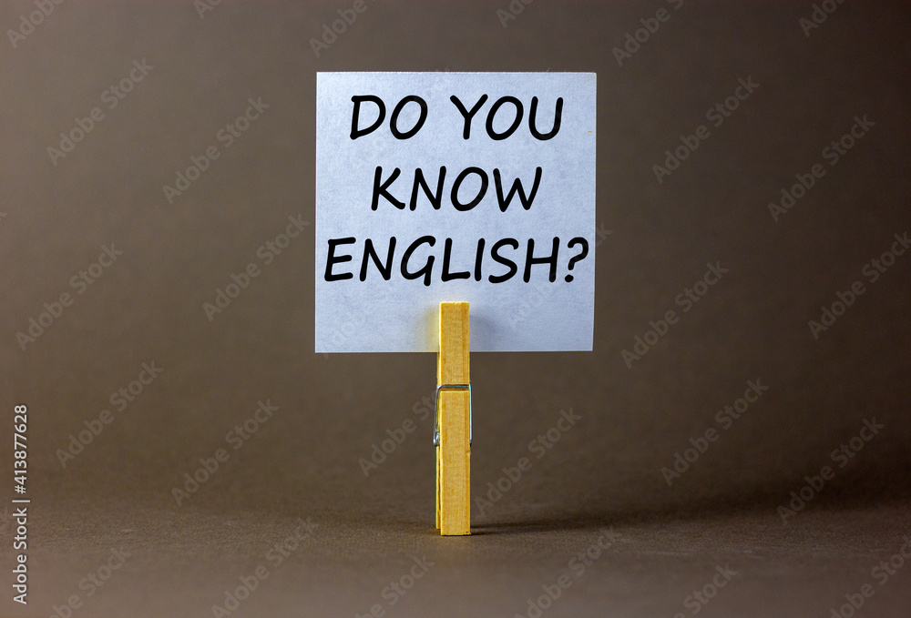 Do you know english symbol. White paper with words 'did you know', clip ...