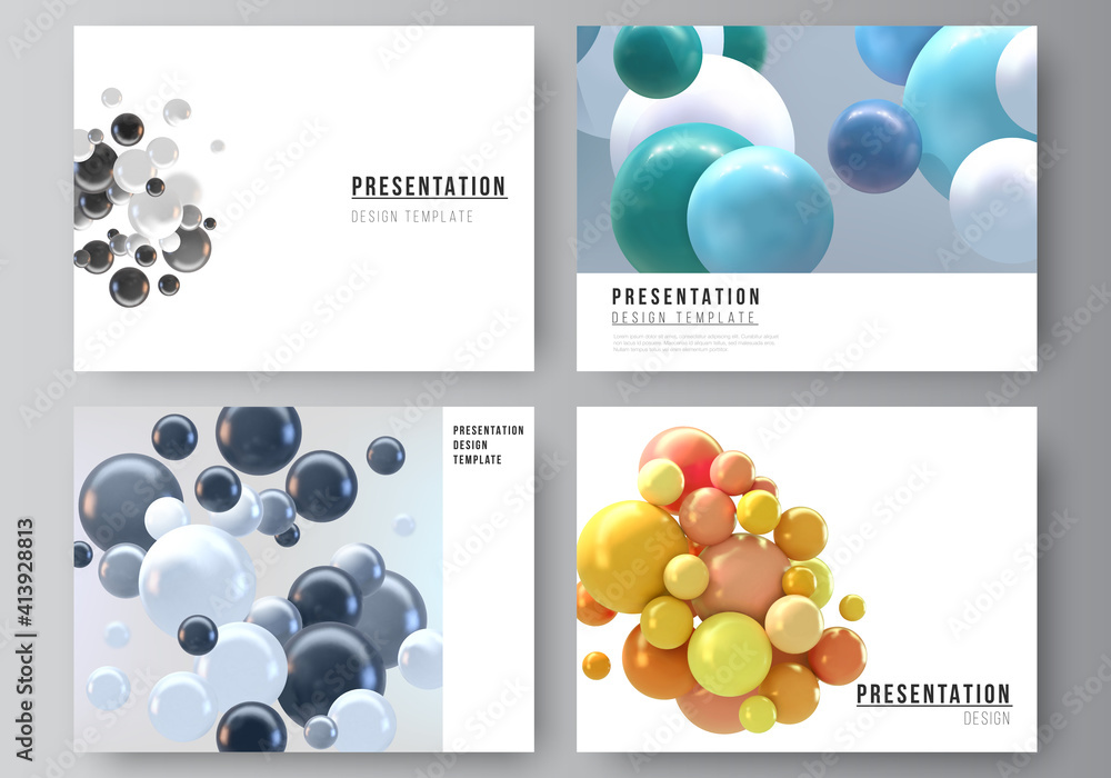 Vector layout of the presentation slides design business templates ...