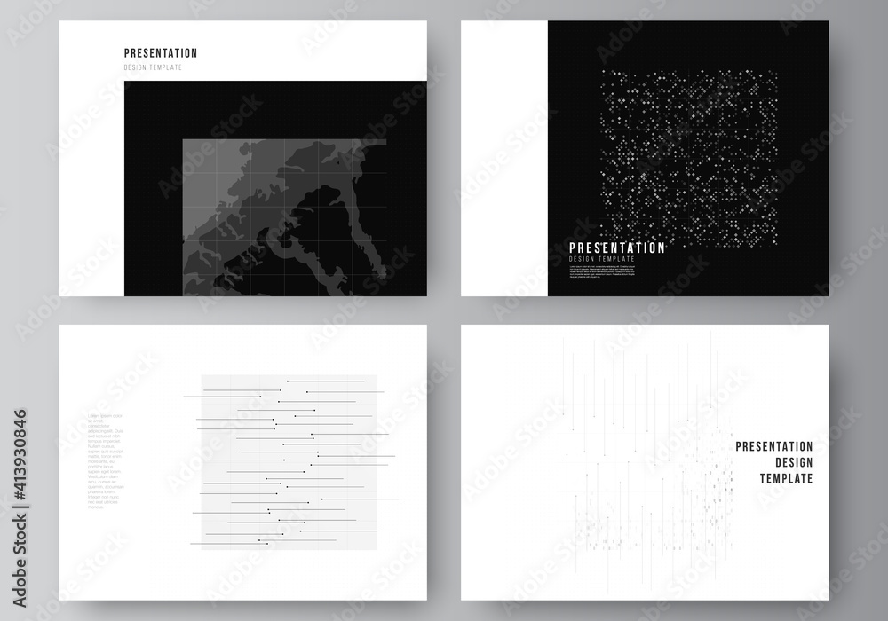 Vector layout of the presentation slides design business templates ...