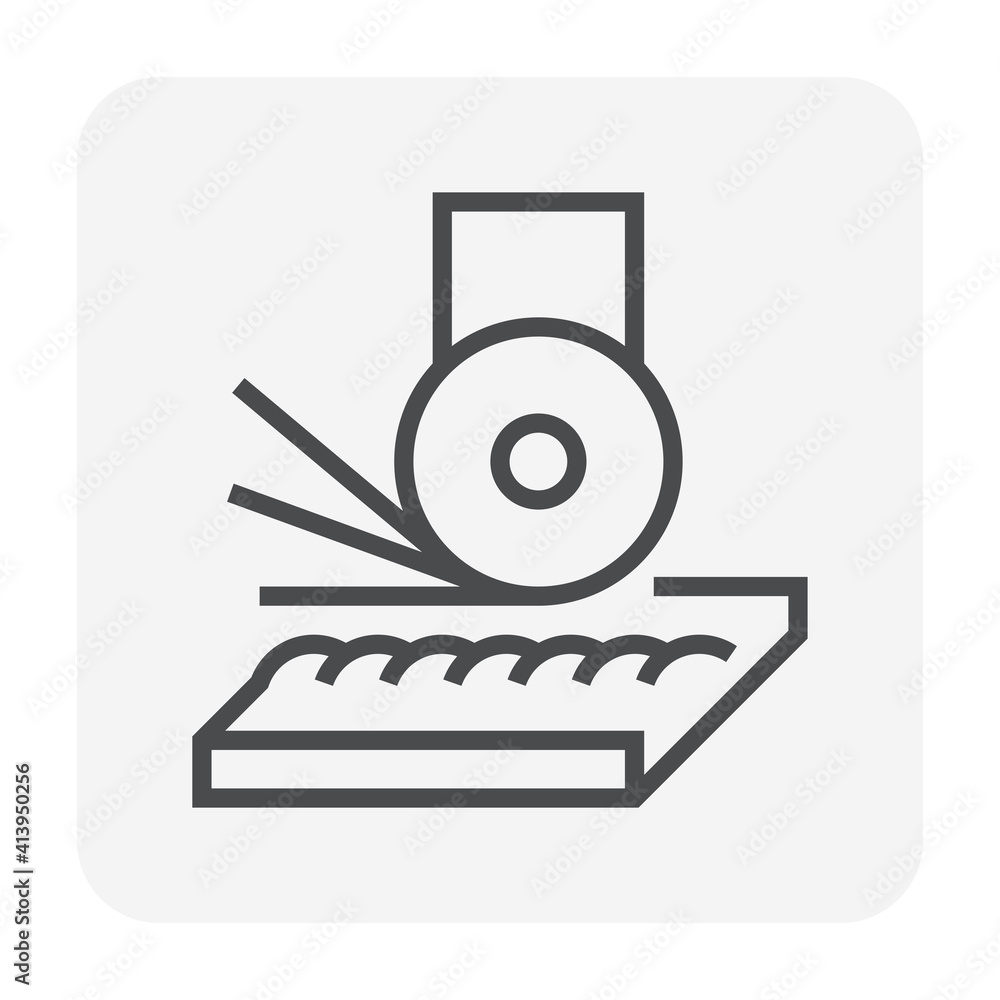 Angle grinder vector icon. Also called side grinder or disc grinder ...
