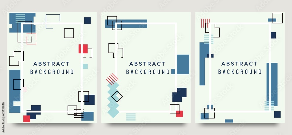 set of abstract background with geometric shape vector. fit for ...