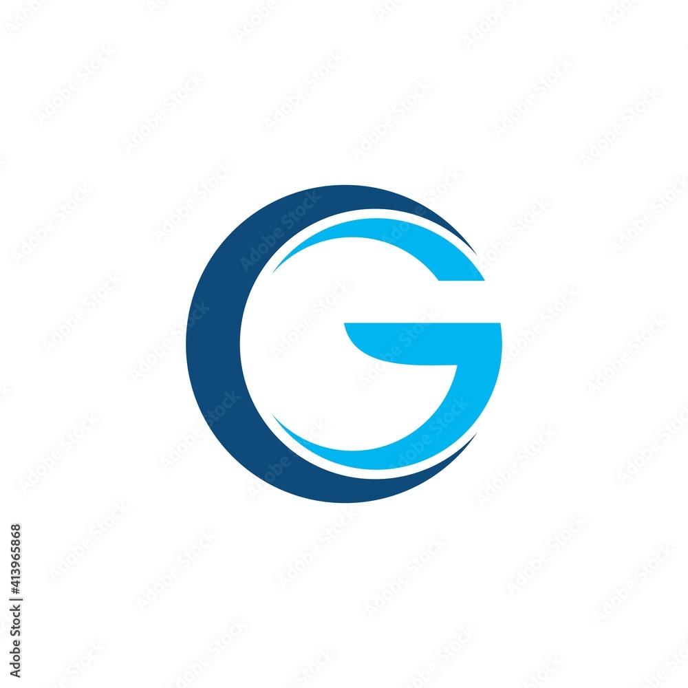 Circle Letter G Logo Vector Globe World Symbol Stock Vector | Adobe Stock