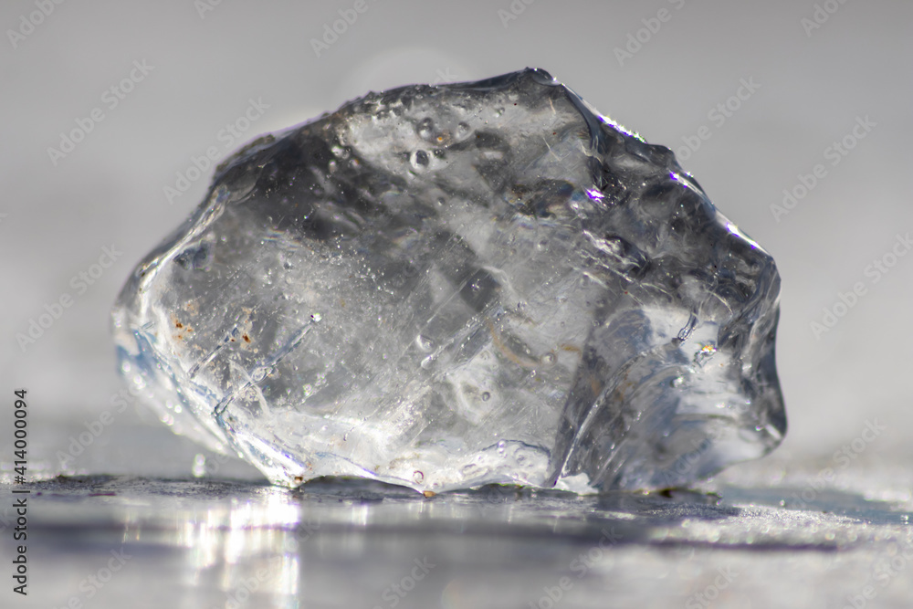 Ice Cube Melting In The Sun