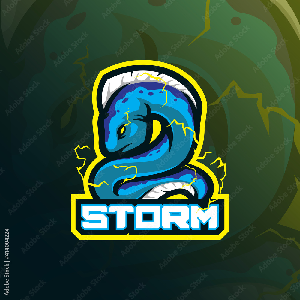 eel mascot logo design vector with modern illustration concept style ...