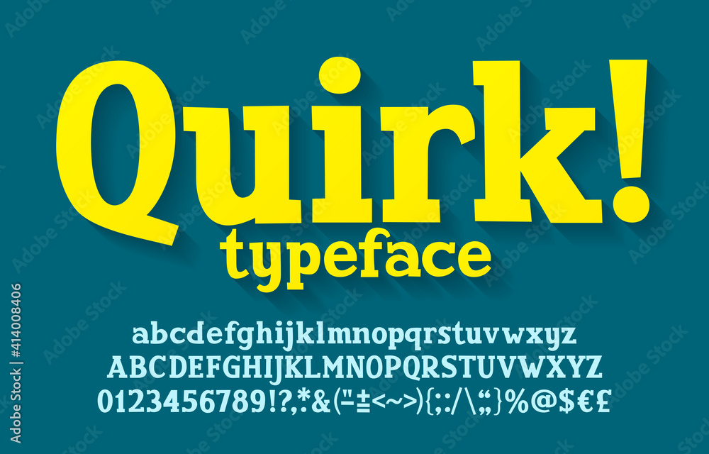 Quirk alphabet font. Hand drawn uppercase and lowercase letters ...