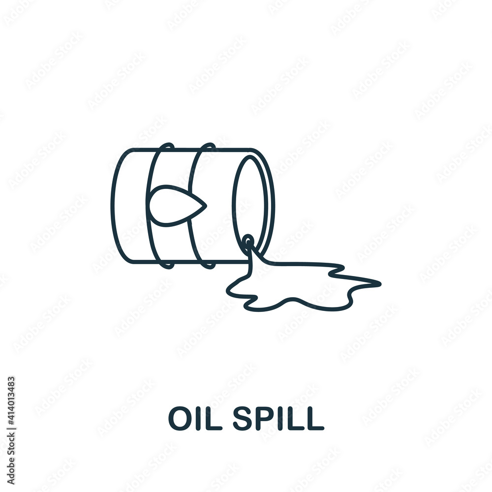 Oil Spill icon. Simple element from global warming collection. Creative ...