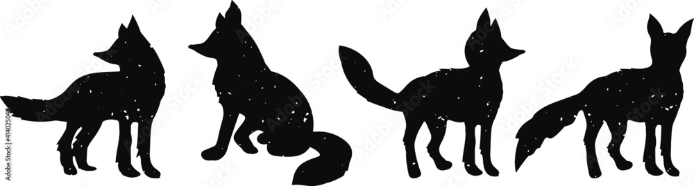 silhouette of a fox. vector graphics. EPS format Stock Vector | Adobe Stock