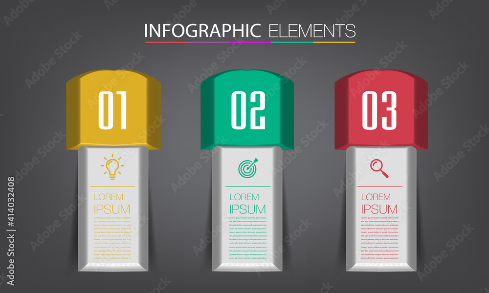 modern 3D text box template, banner Infographics Stock Vector | Adobe Stock