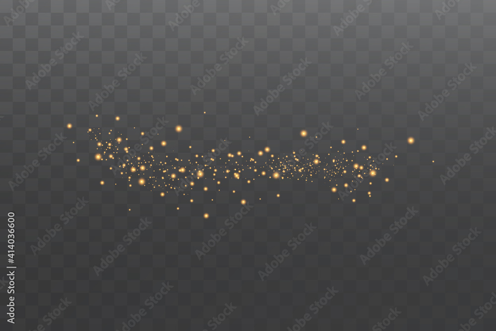 Light effect. Background of sparkling particles. Glittering elements on ...