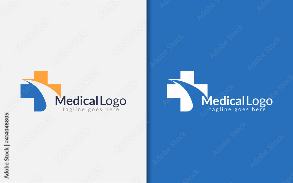 Medical Logo Design. Abstract Medical Cross Symbol With Arrow Shape ...
