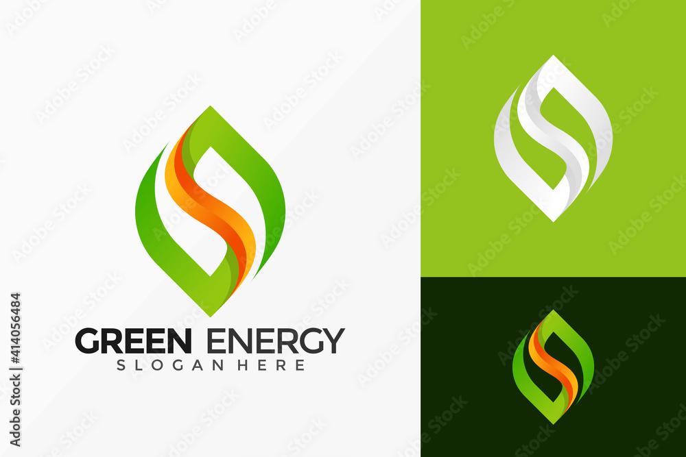 Letter S Green Energy Logo Design. Creative Idea logos designs Vector ...