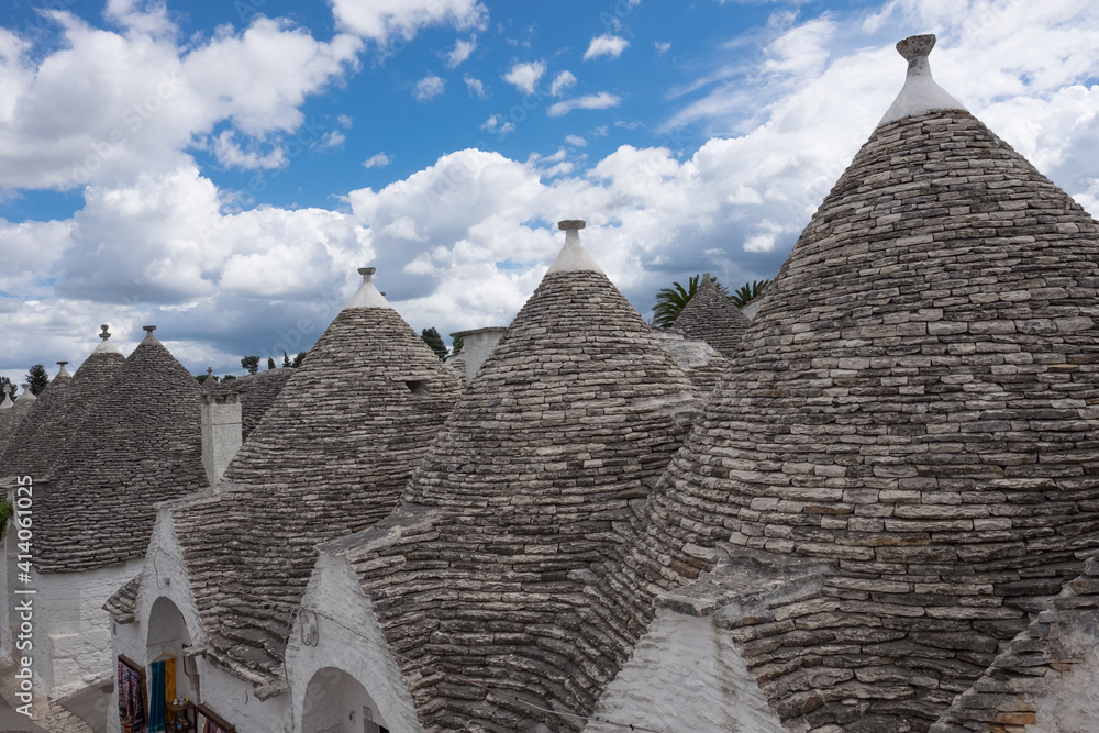 The trulli of Alberobello. The trulli are famous in the world for their ...