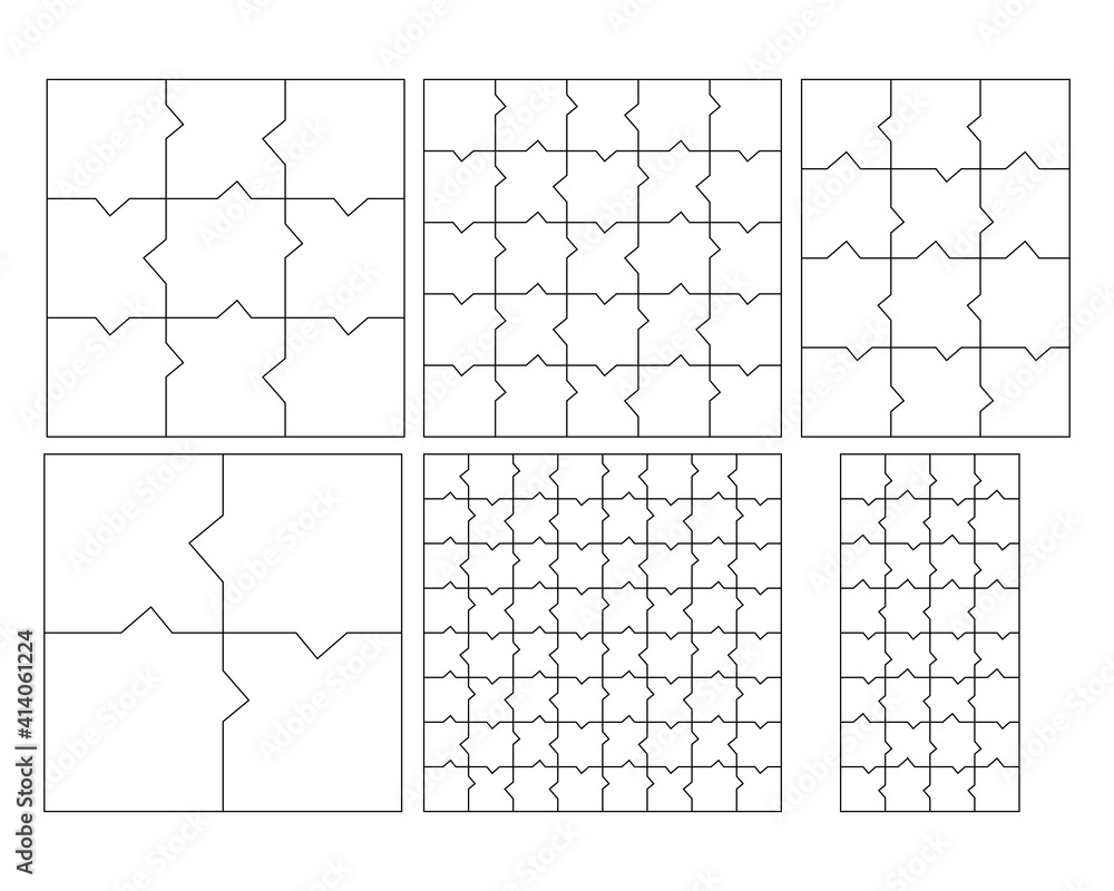 Unusual Abstract Blank Jigsaw Puzzles collection. Simple line art style ...