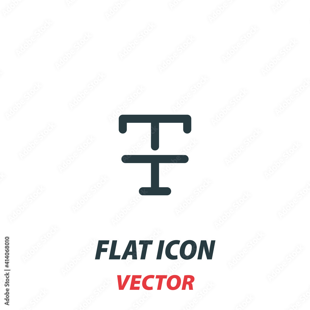 Increase font typeface size icon in a flat style. Vector illustration ...