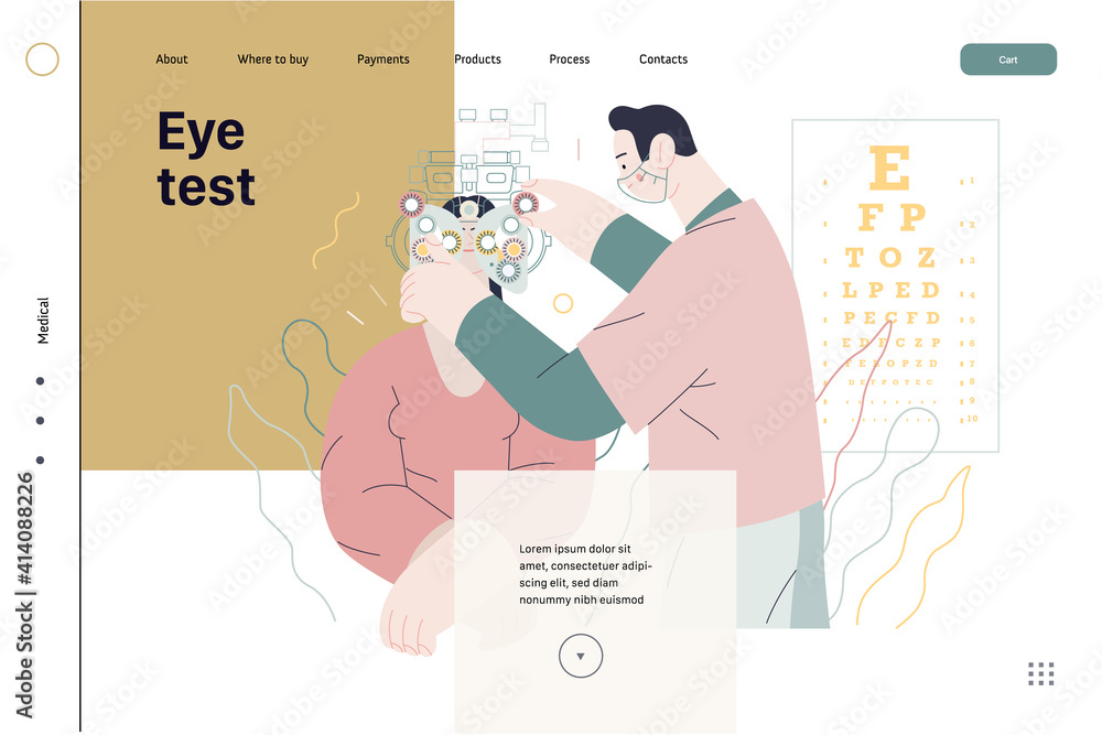 Medical tests template - c -modern flat vector concept digital ...