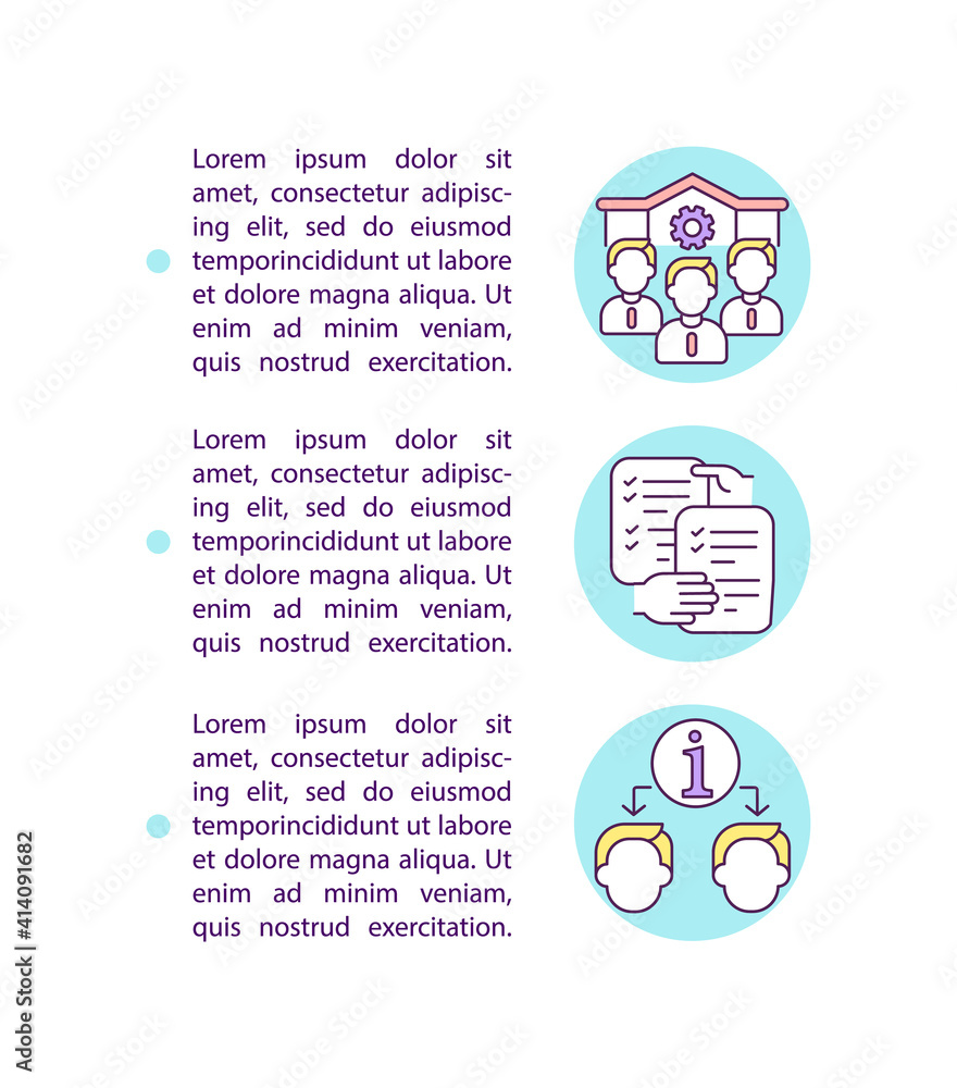 Employee orientation concept icon with text. Employment information. HR ...