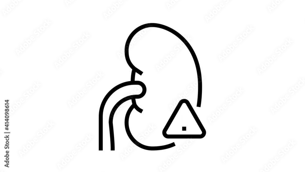 Nephritis Kidneys Icon Animation Kidneys Stones And Infection, Cancer ...