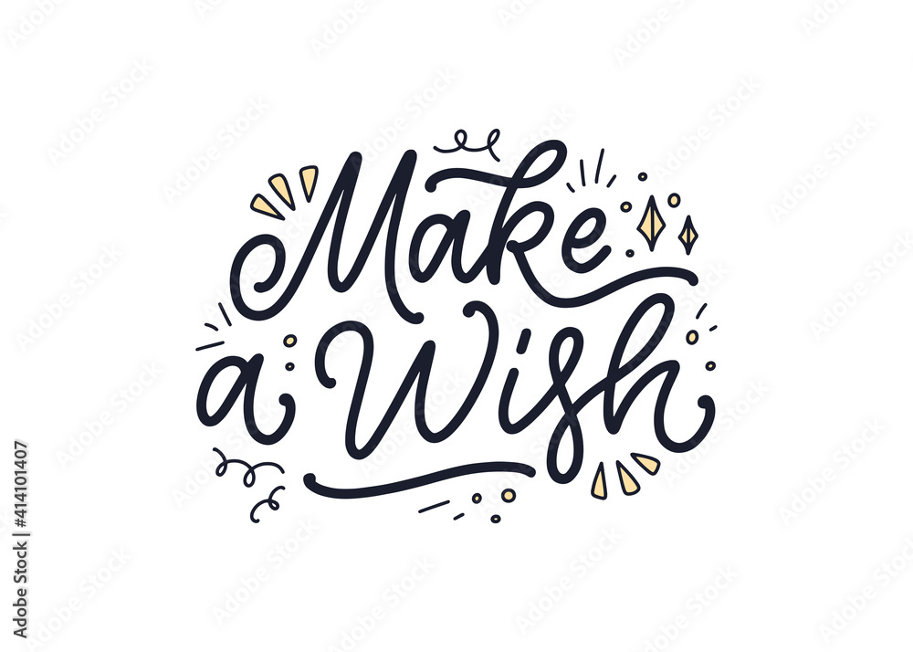 Lettering slogan for Happy Birthday. Hand drawn phrase for gift card ...
