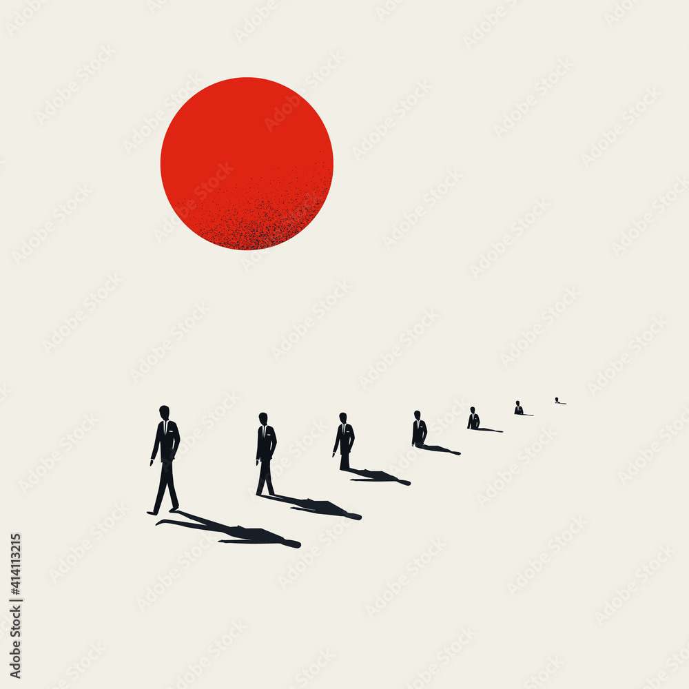 Business leader leading other people vector concept. Symbol of ...