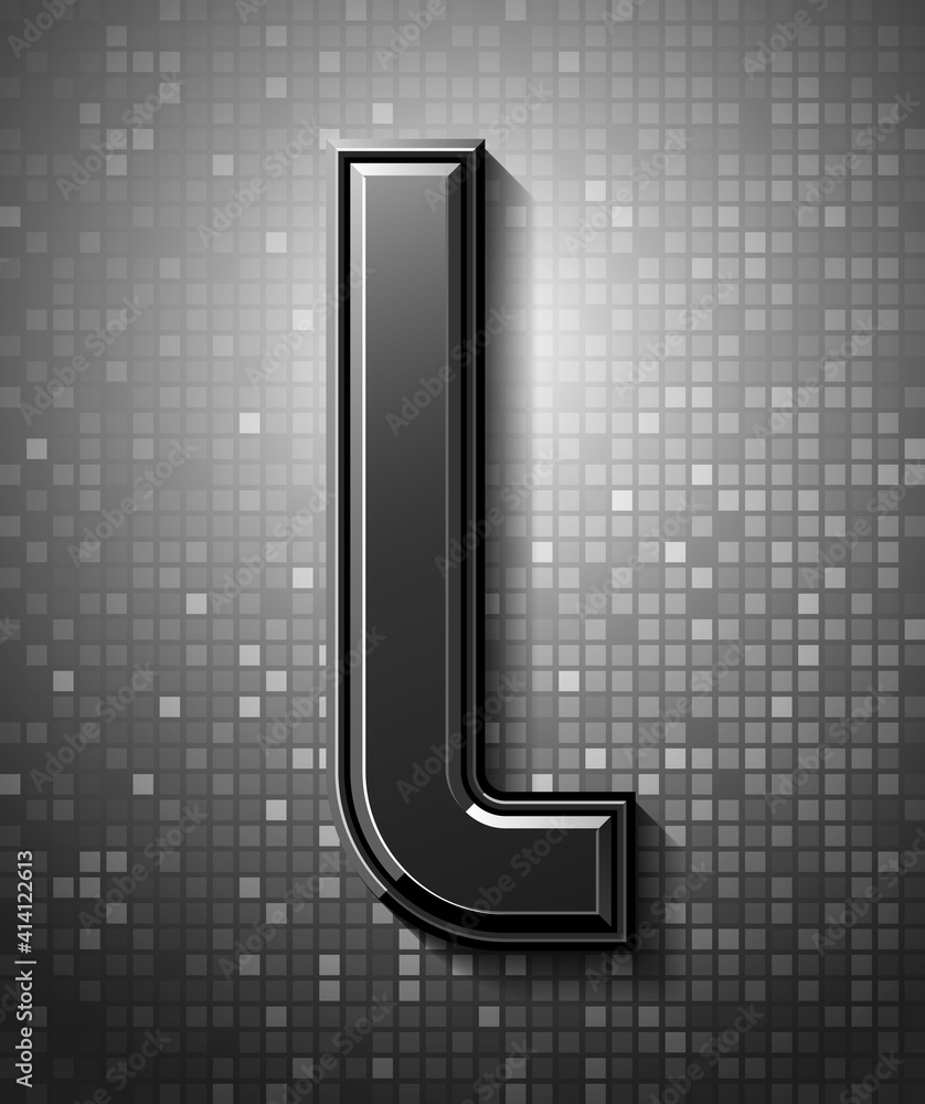 3d dark font with flare, trendy condensed alphabet sans serif, modern ...