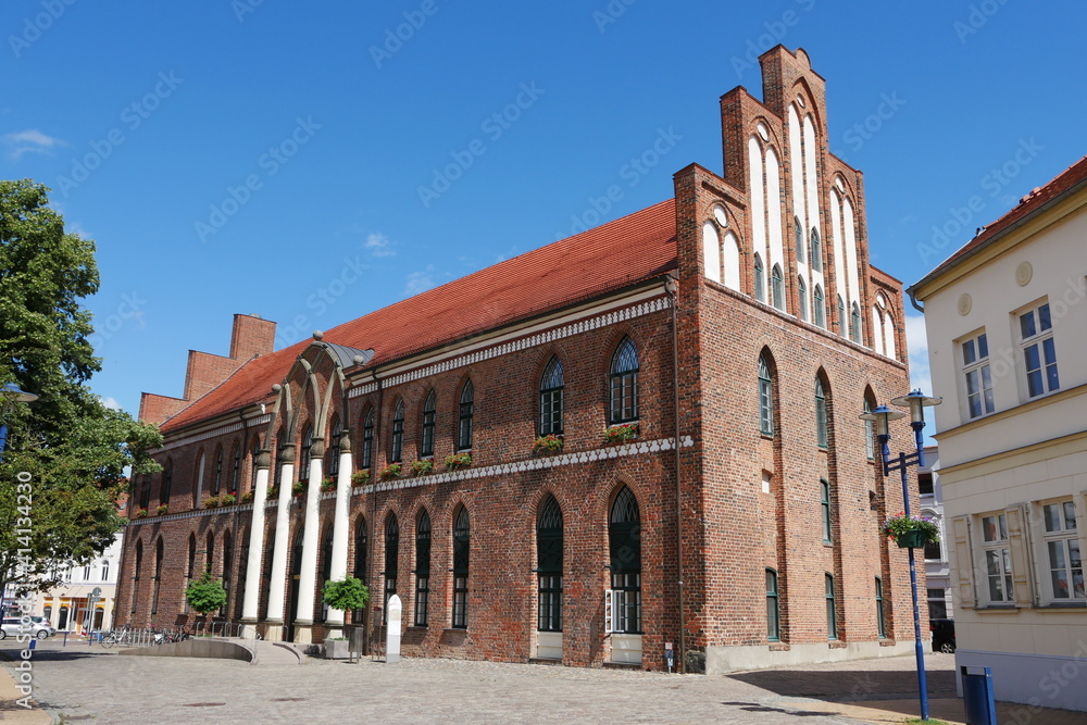 Rathaus Altstadt Parchim in Mecklenburg Stock Photo | Adobe Stock