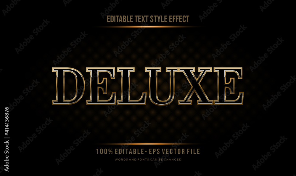 elegant luxury gold text effect. Modern editable text style effect ...