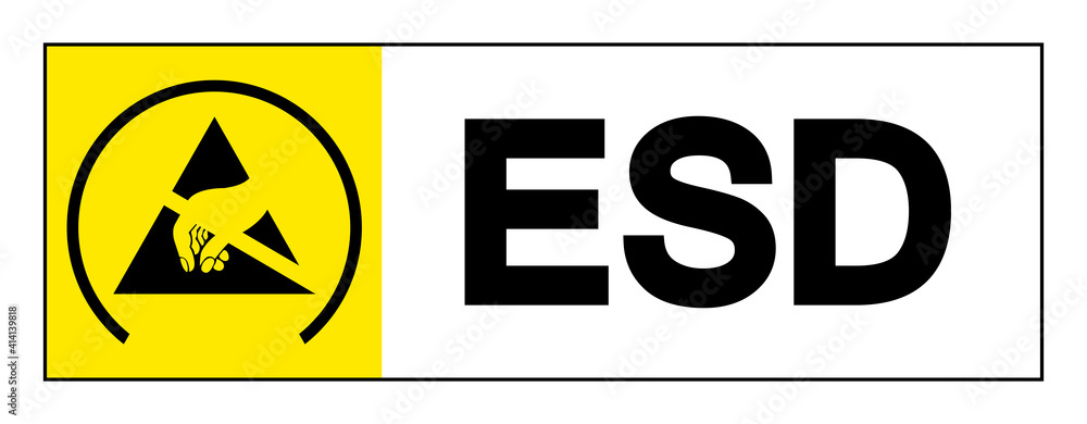 ESD Protective Area Symbol Sign, Vector Illustration, Isolated On White ...