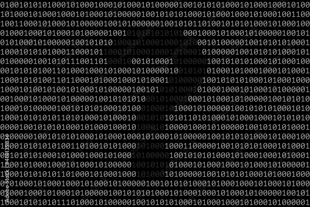 Silhouette of question mark over binary code surface Stock Vector ...