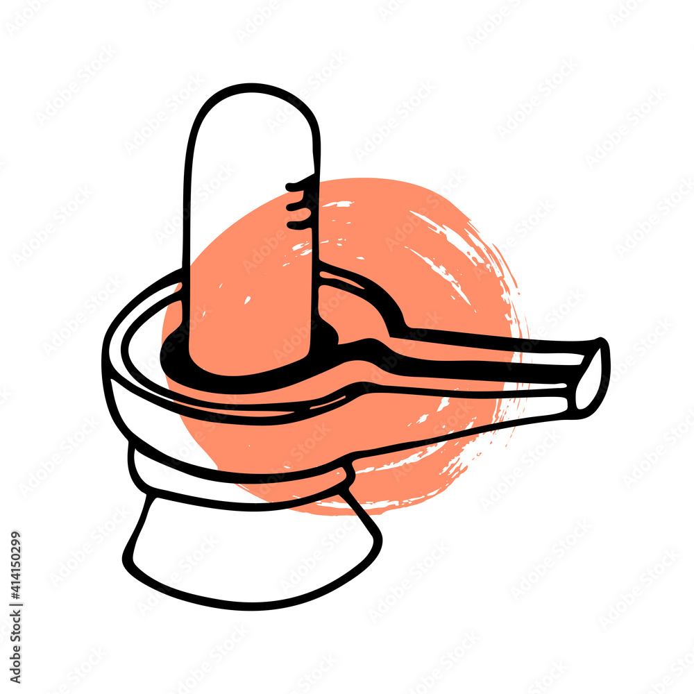 Shivalingam. Lingam, an abstract image of Shiva. Spiritual symbol of ...