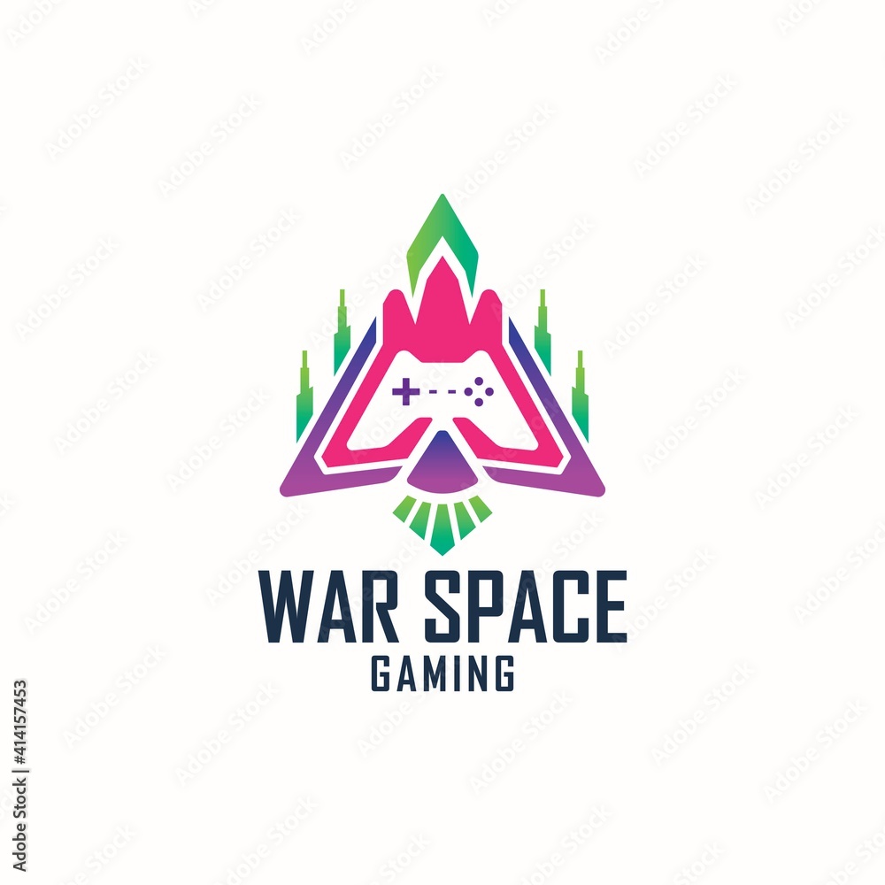 Space Gaming template logo design,war space,iconic logo gaming ...