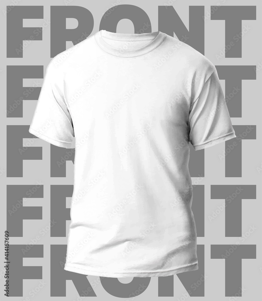 Realistic Vector T-shirt Mockup White with Text Background Stock Vector ... Realistic Vector T-shirt Mockup White with Text Background Stock Vector ...