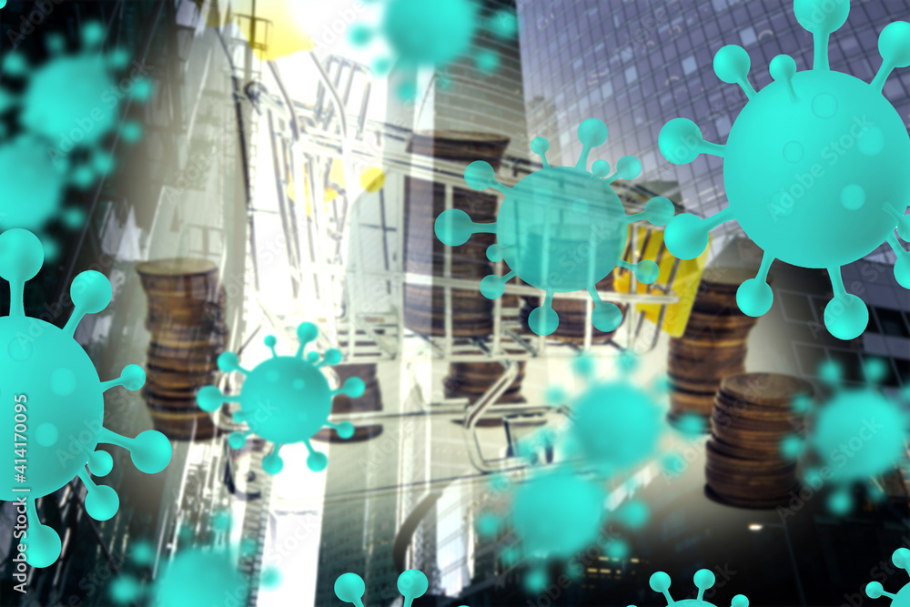 World economy graph and coronavirus covid 19 Stock Photo | Adobe Stock